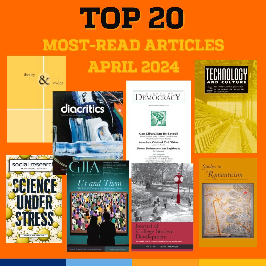 Top 20 Articles of April 2024 | Hopkins Press